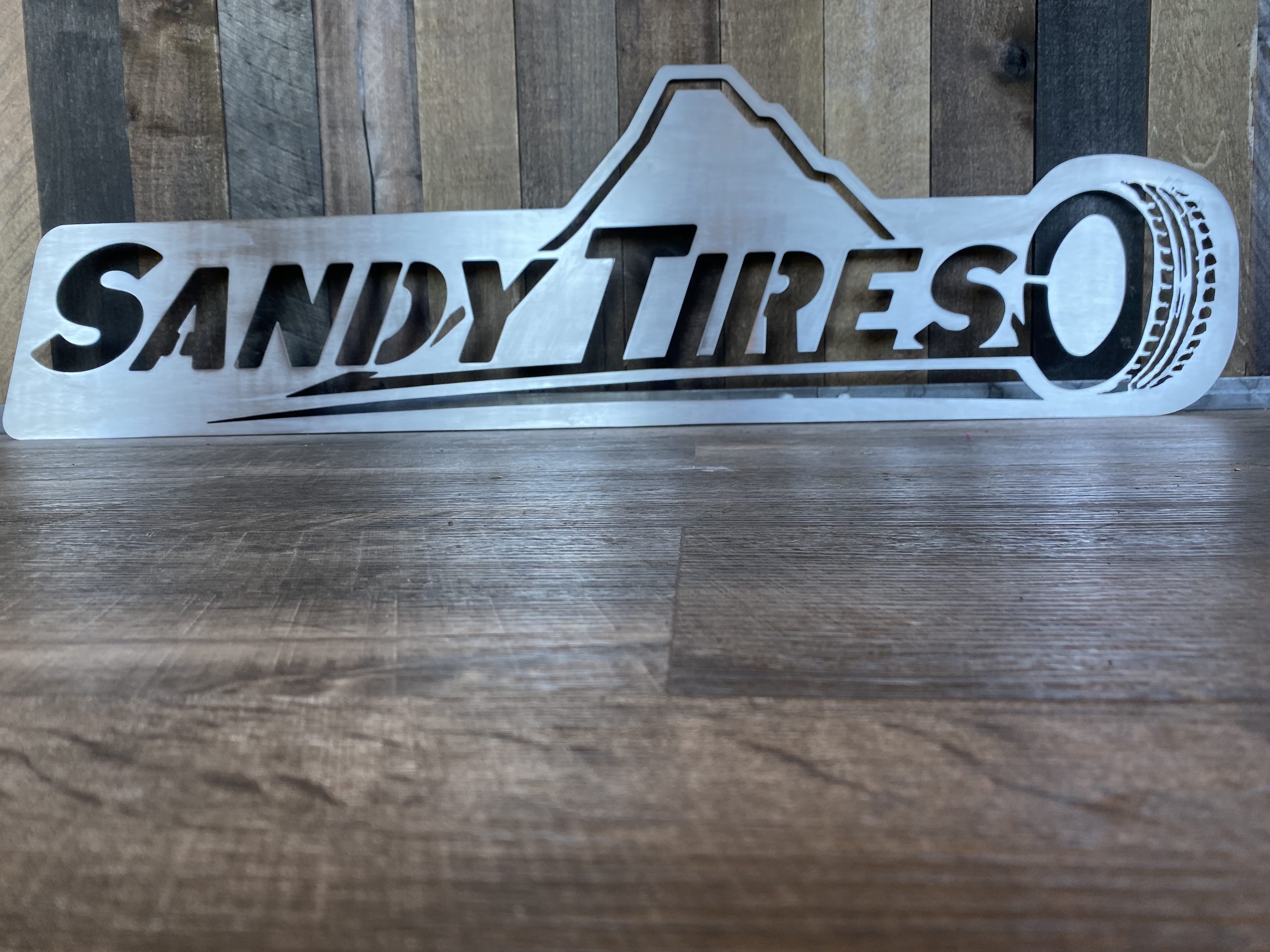 Sandy Tires Metal Signage | NW Signs & Apparel